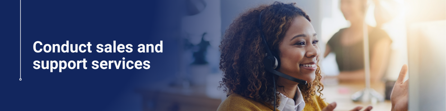 Conduct sales and support services - Course - tap.co.za